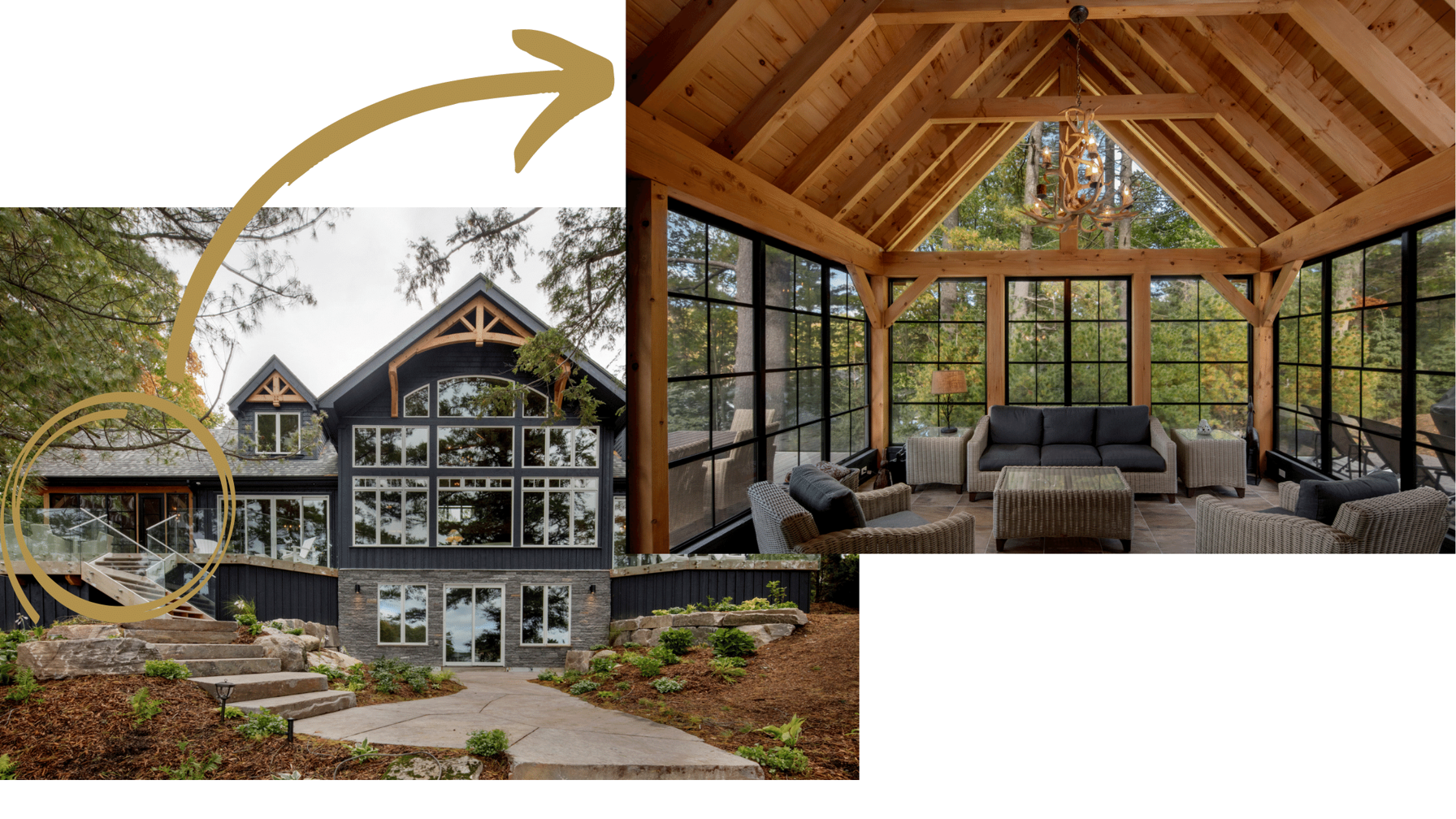 Building a Muskoka Room / Screened In Porch in Your Timber Frame Home